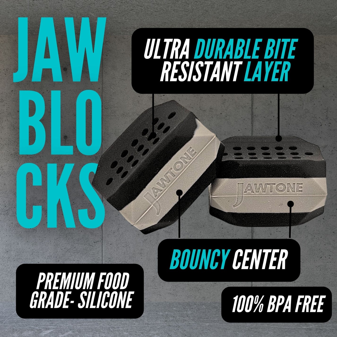 JawBlocks™ - Face Gym and Jaw Exerciser for Men & Woman [3 levels 6pcs ...